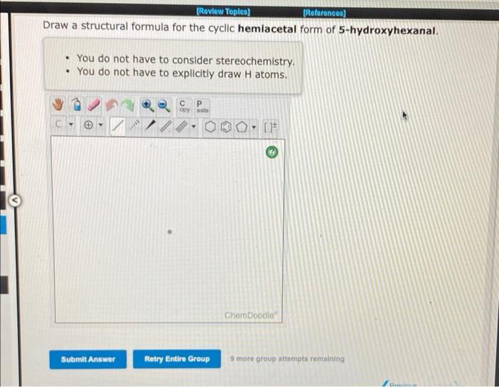 Solved [Review Toples) [References) Draw a structural | Chegg.com