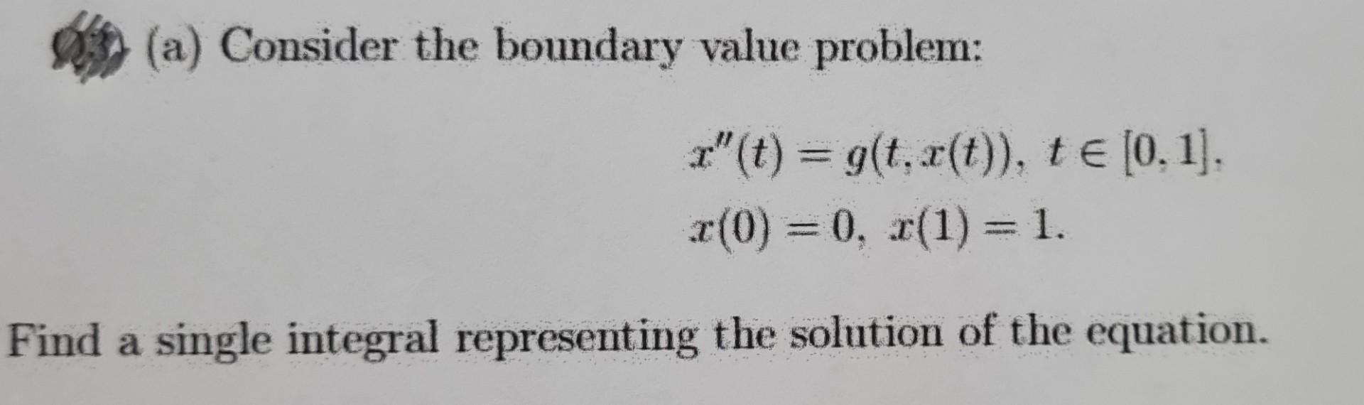(a) Consider the boundary value problem: | Chegg.com