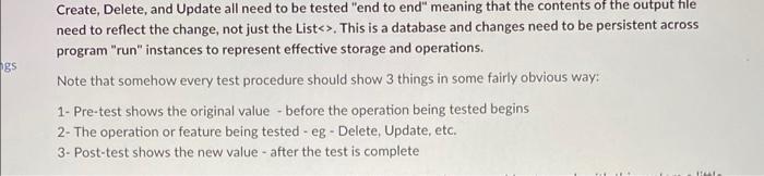 Solved For this program you will work from the code base for | Chegg.com