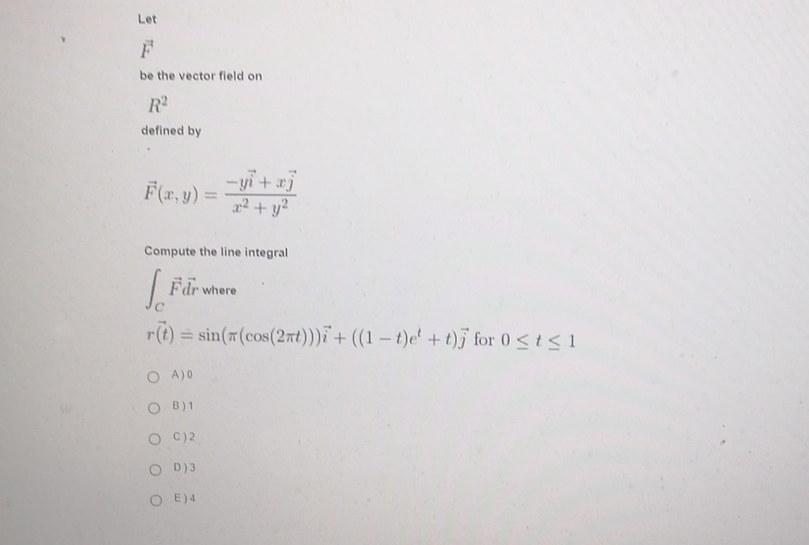 Solved Let F be the vector field on R2 defined by | Chegg.com