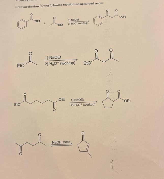 Solved Draw mechanism for the following reactions using | Chegg.com