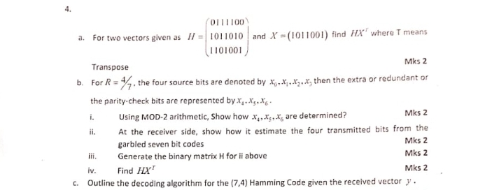 Solved a. ﻿For two vectors given as | Chegg.com