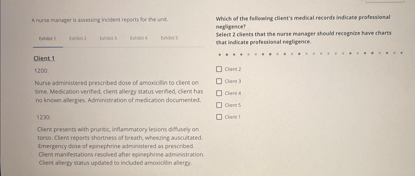 Solved A nurse manager is assessing incident reports for the | Chegg.com