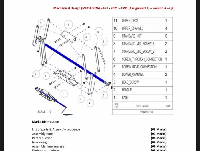 Solved (b) Using part reduction method redesign paper punch | Chegg.com