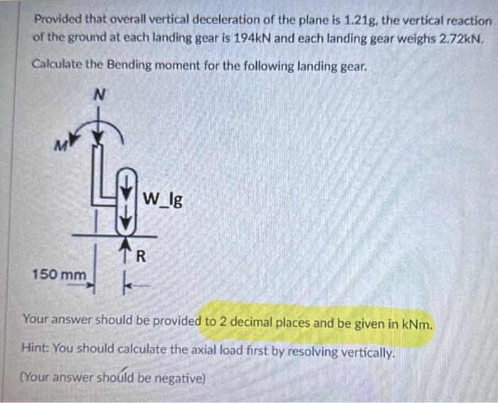 Solved Provided that overall vertical deceleration of the | Chegg.com