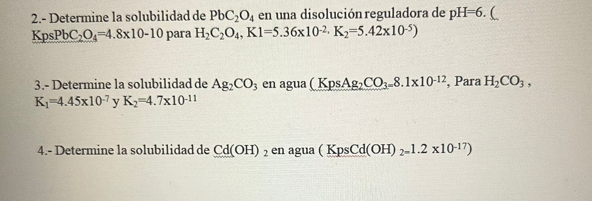 Solved 1. ﻿Determine the solubility of PbC2O4 ﻿in a buffer | Chegg.com