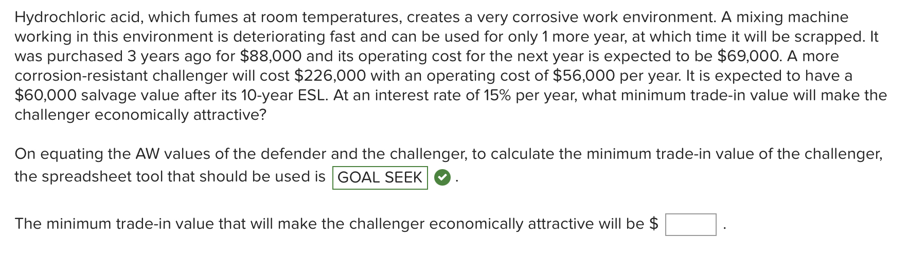 Solved Hydrochloric acid, which fumes at room temperatures, | Chegg.com