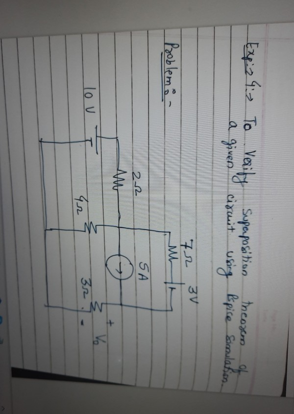 Solved To verify superposition theorem of a given | Chegg.com
