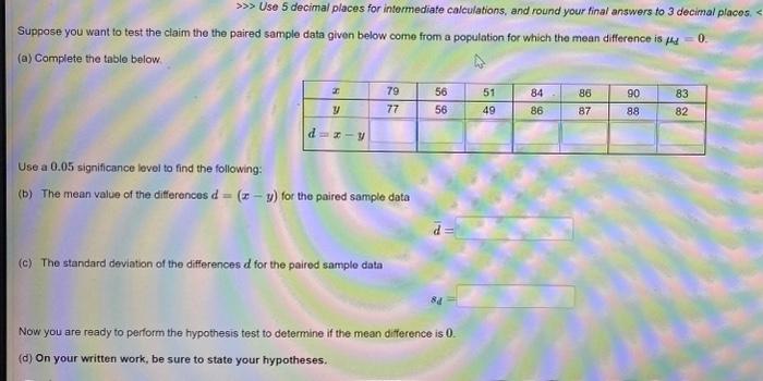 Solved \$> Use 5 decimal places for intermediate | Chegg.com