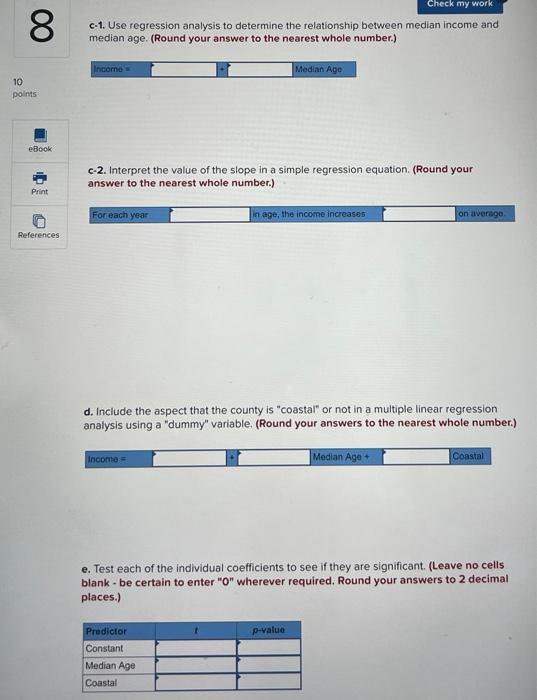 Solved \r\nc-1. Use regression analysis to determine the | Chegg.com