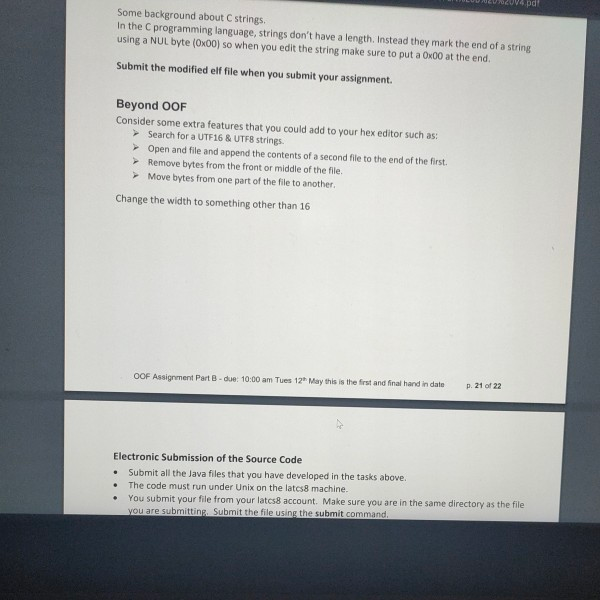 Solved 1GB = 20 Task 1 Create a class HexEditor and create a | Chegg.com