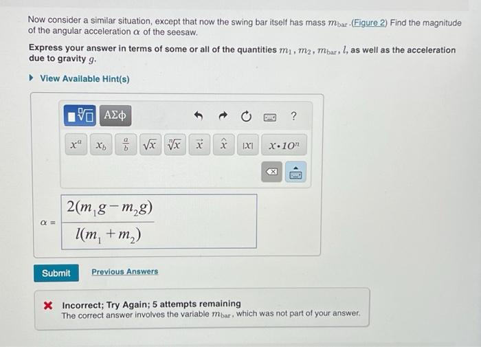 Solved Learning Goal: To understand and apply the formula | Chegg.com