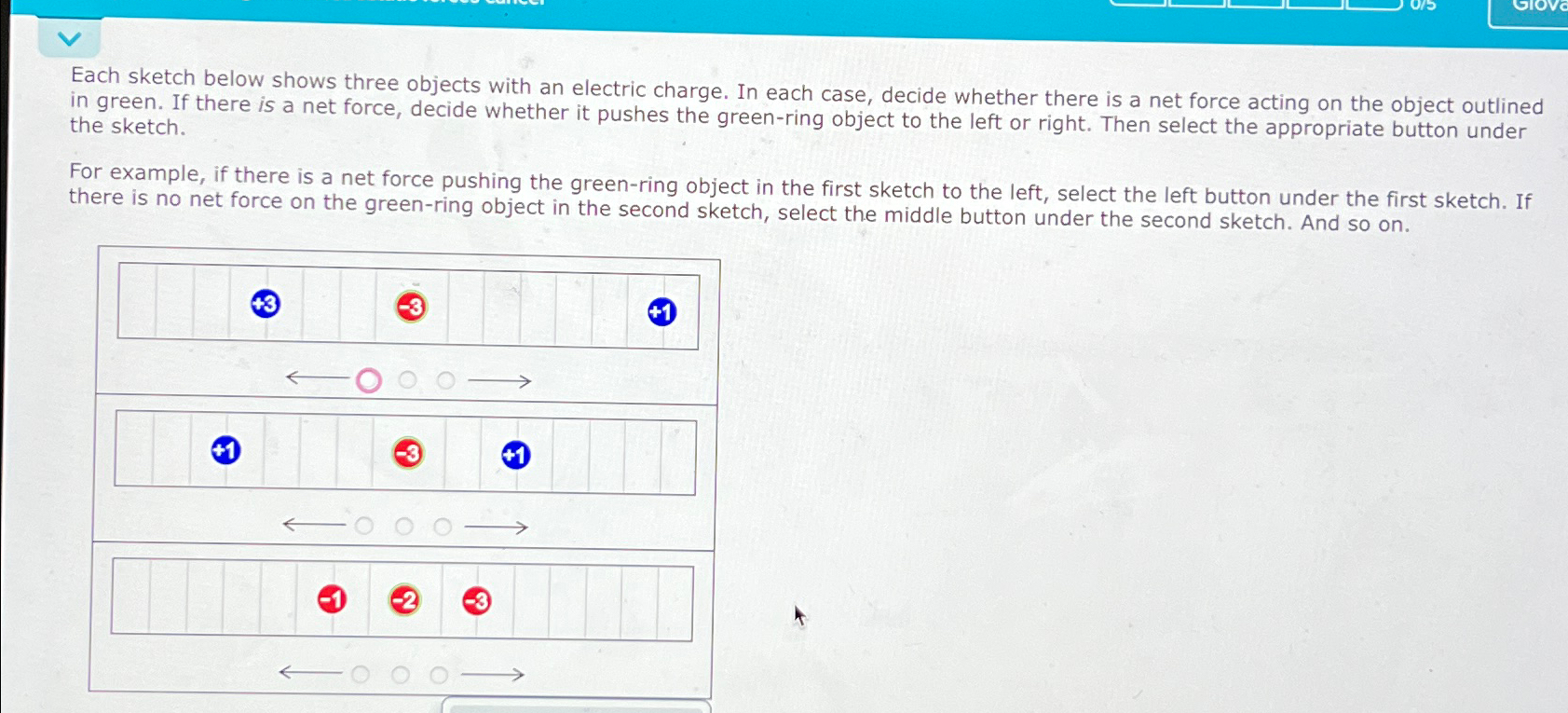 Solved Each sketch below shows three objects with an | Chegg.com