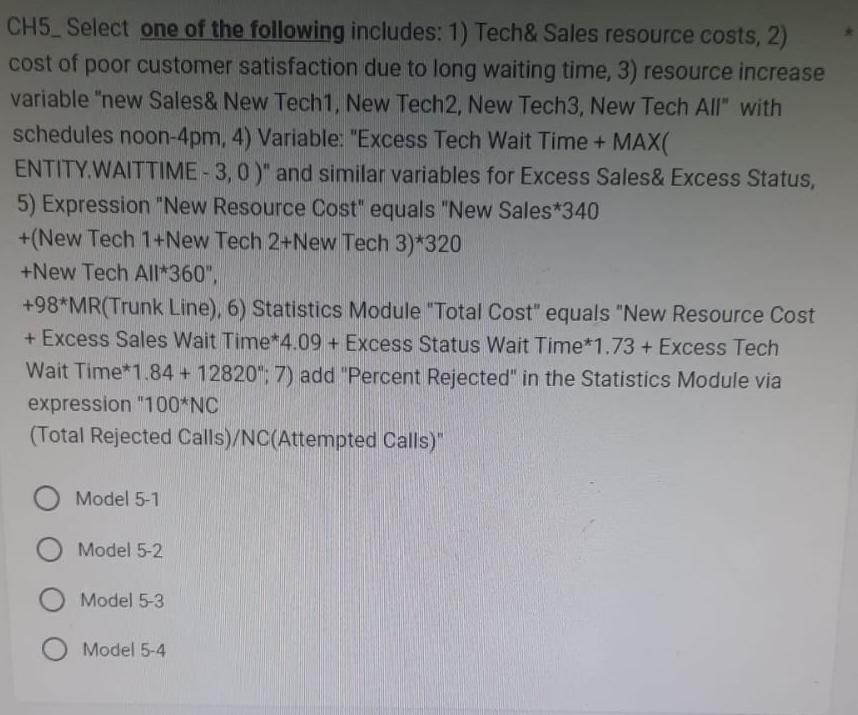 Solved CH5_Select one of the following includes: 1) ﻿Tech & | Chegg.com