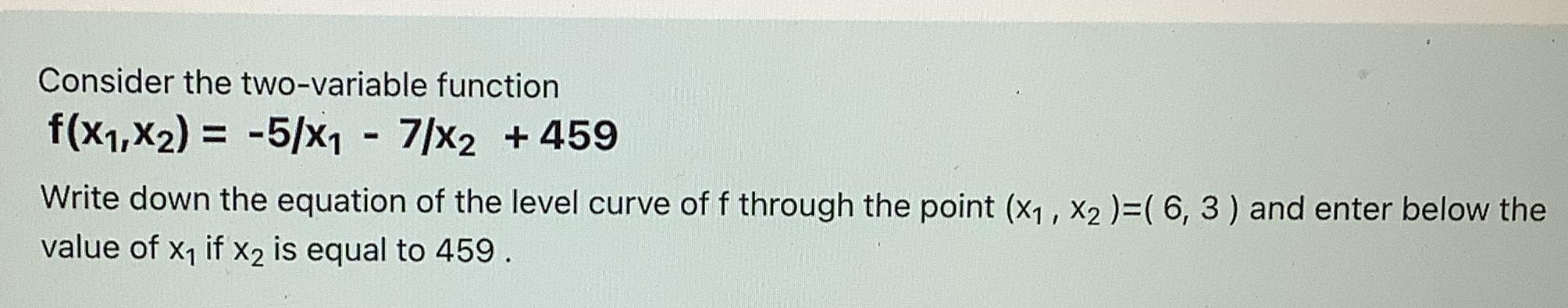 Solved Consider the two-variable | Chegg.com