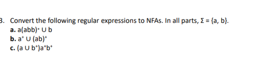 Solved Convert the following regular expressions to NFAs. In | Chegg.com