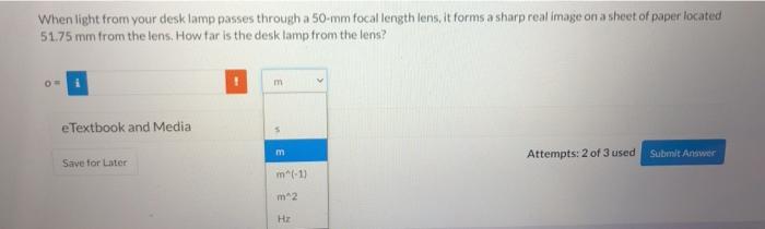 Solved When light from your desk lamp passes through a 50-mm | Chegg.com