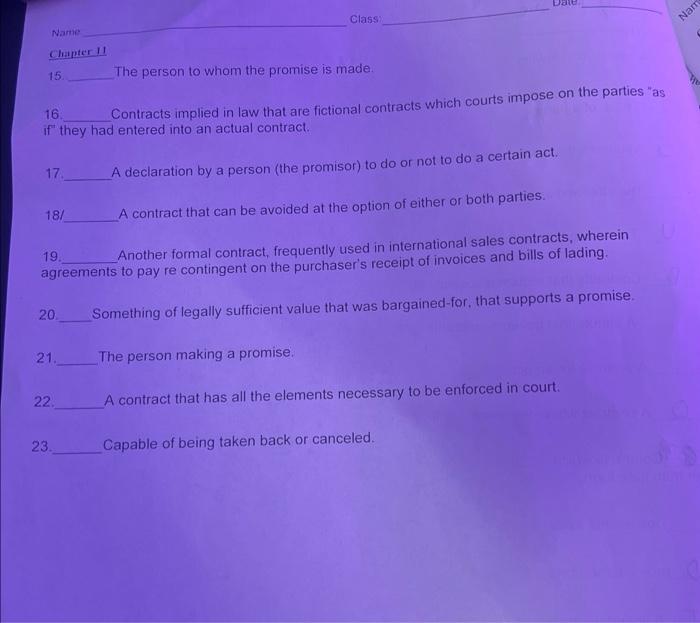 Solved 1. A rule of contract interpretation wherein intent | Chegg.com