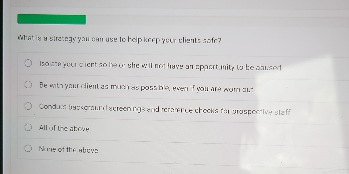 Solved What is a strategy you can use to help keep your | Chegg.com