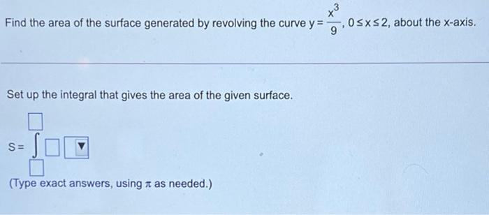 Solved Find the area of the surface generated by revolving | Chegg.com