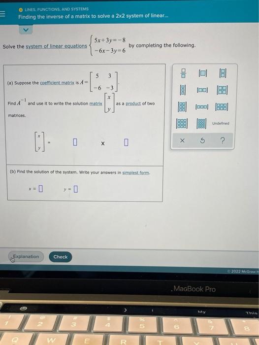 Solved LINES FUNCTIONS, AND SYSTEMS Finding the inverse of a | Chegg.com