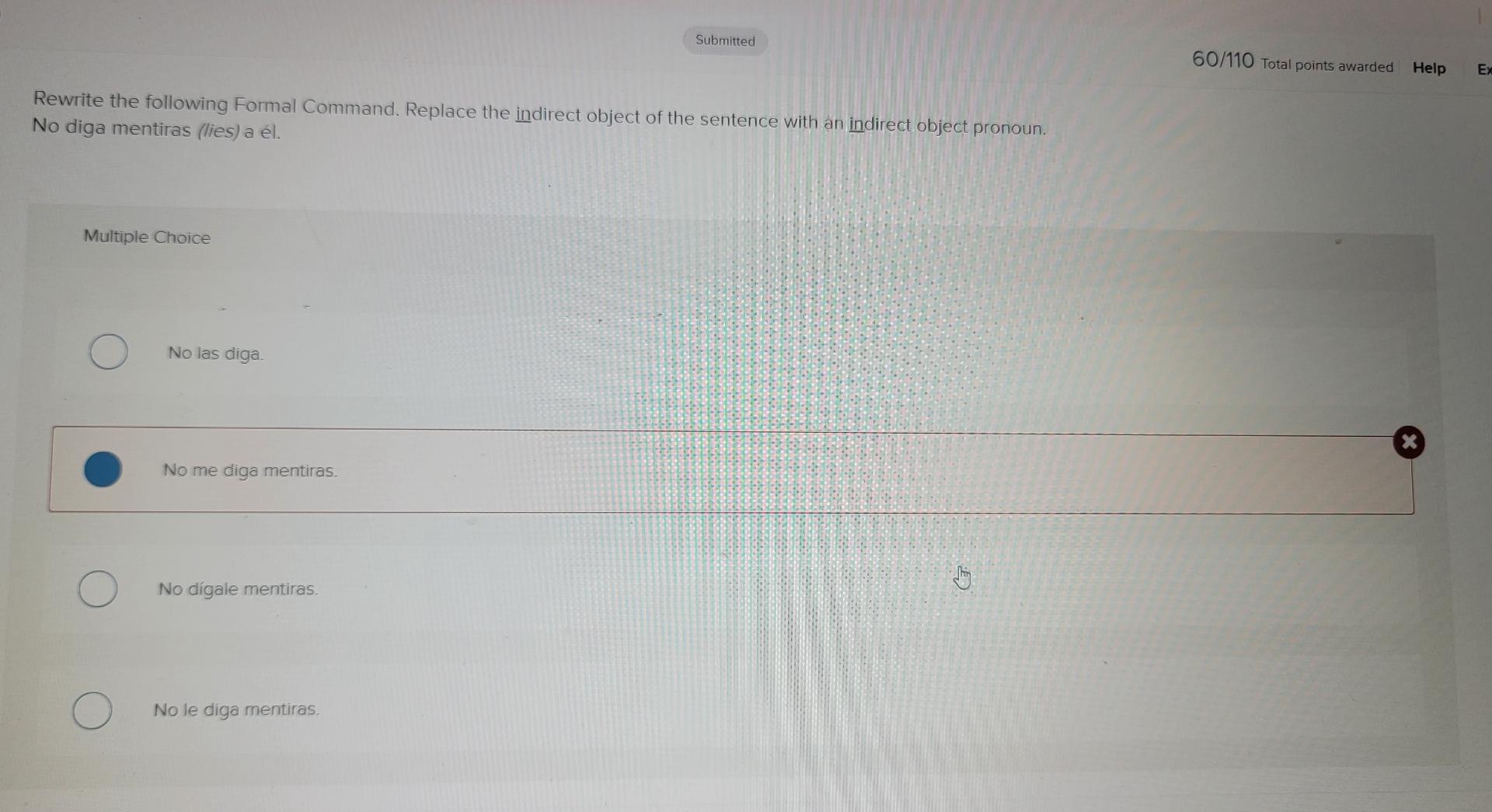 Solved 60110Total points awardedHelpRewrite the following | Chegg.com