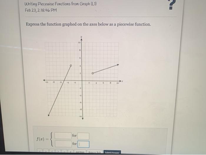 Solved Writing Piecewise Fonctions from Graph (L1) Feb 23, | Chegg.com