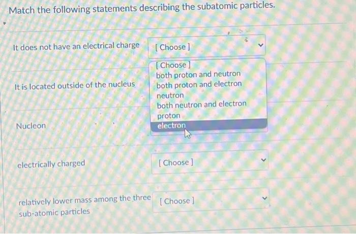 Solved Match the following statements describing the | Chegg.com