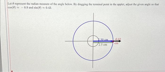 Solved Let θ represent the radian measure of the angle | Chegg.com