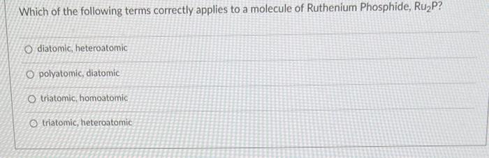 Solved Which of the following terms correctly applies to a | Chegg.com