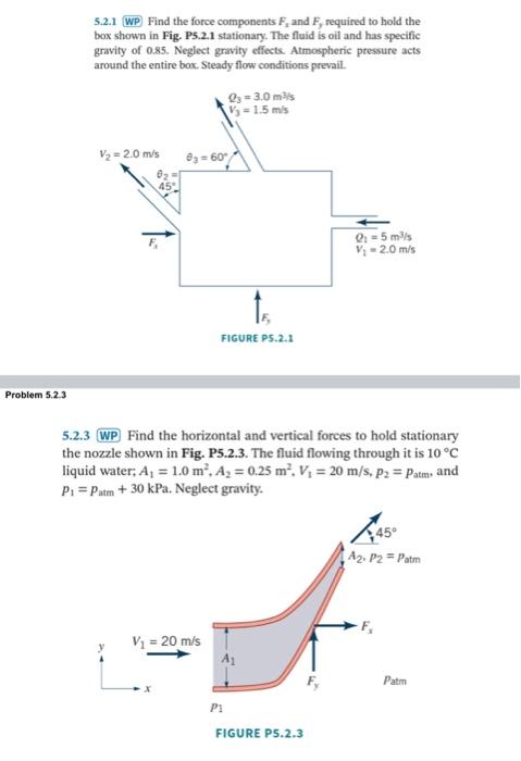 Solved 5.2.1 (WP Find the force components Fx and Fy | Chegg.com