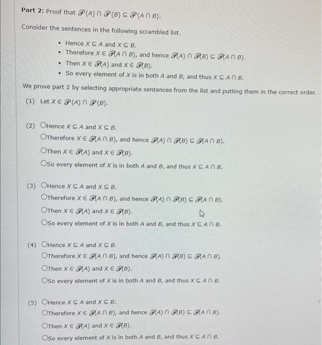 Solved Prove the following statement. Assume all sets are | Chegg.com