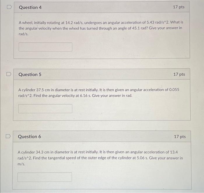 Solved A wheel, initially rotating at 14.2rad/s, undergoes | Chegg.com