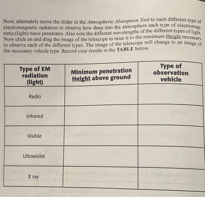 Solved Now, alternately move the slider in the Atmospheric | Chegg.com