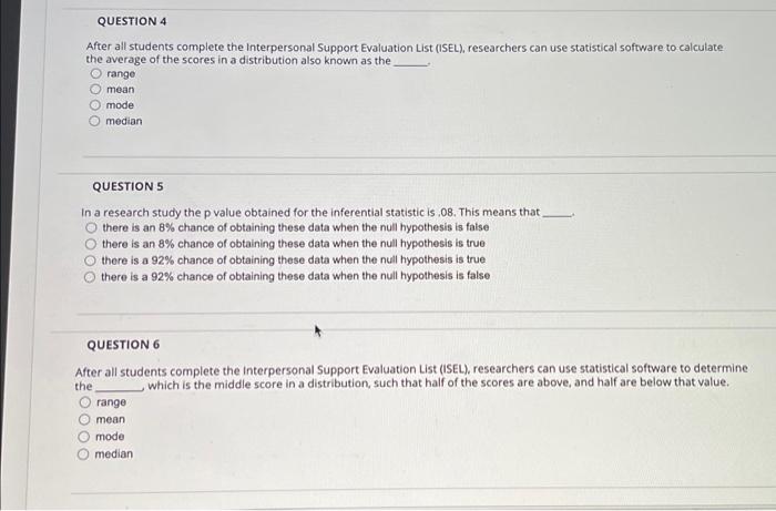 Solved After all students complete the interpersonal Support | Chegg.com