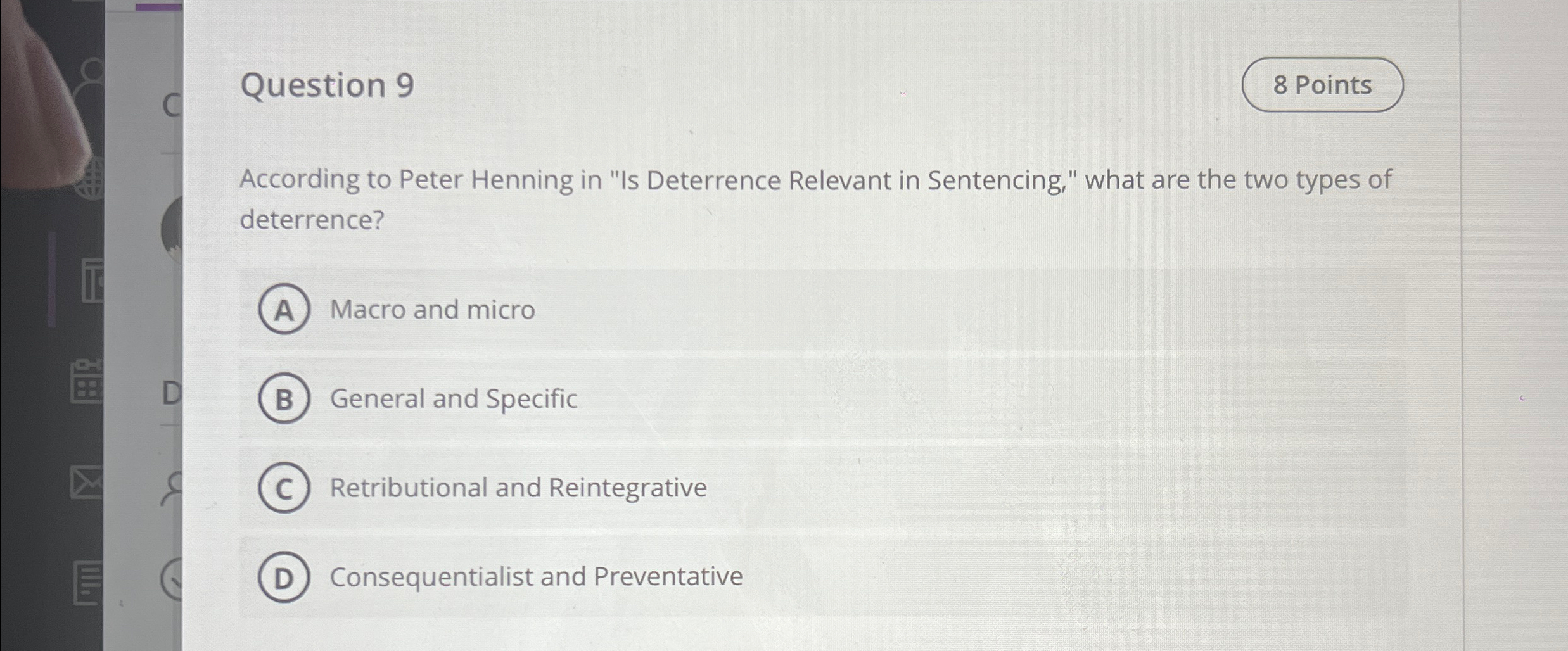 Solved Question 9According to Peter Henning in "Is | Chegg.com
