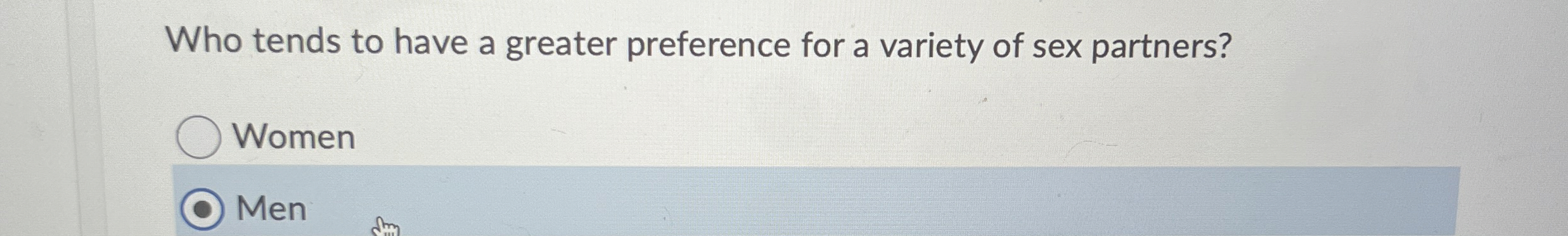 Solved Who tends to have a greater preference for a variety | Chegg.com