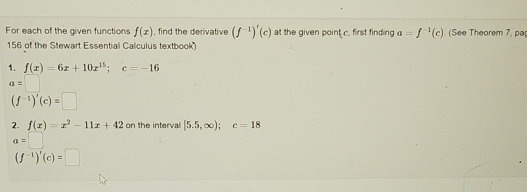 Solved For each of the given functions f(x), ﻿find the | Chegg.com