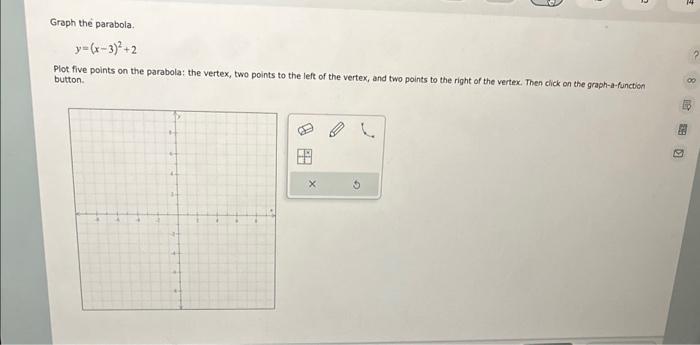 Solved Graph the parabola. y=x2+2 Piot five points on the | Chegg.com