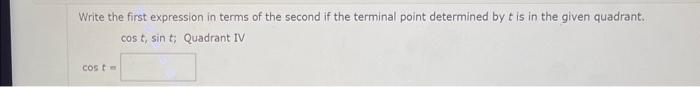 Solved Write the first expression in terms of the second if | Chegg.com