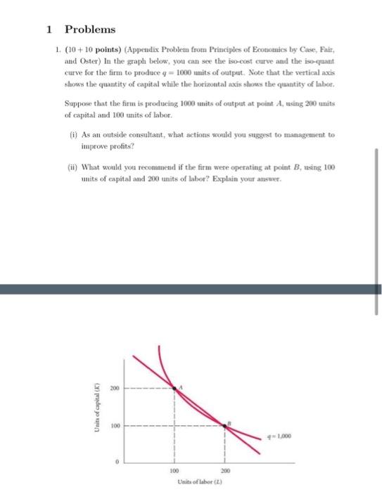 Solved 1 Problems 1. (10+10 points) (Appendix Problem from | Chegg.com
