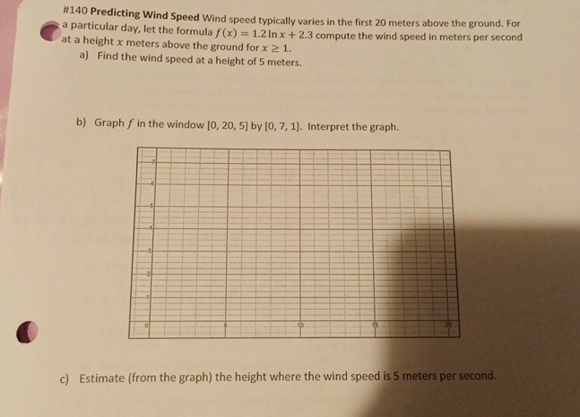 Solved #140 ﻿Predicting Wind Speed Wind speed typically | Chegg.com