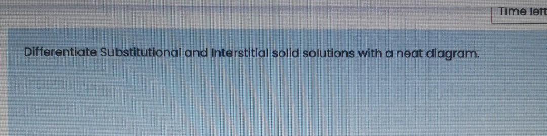 Solved Time lett Differentiate Substitutional and | Chegg.com