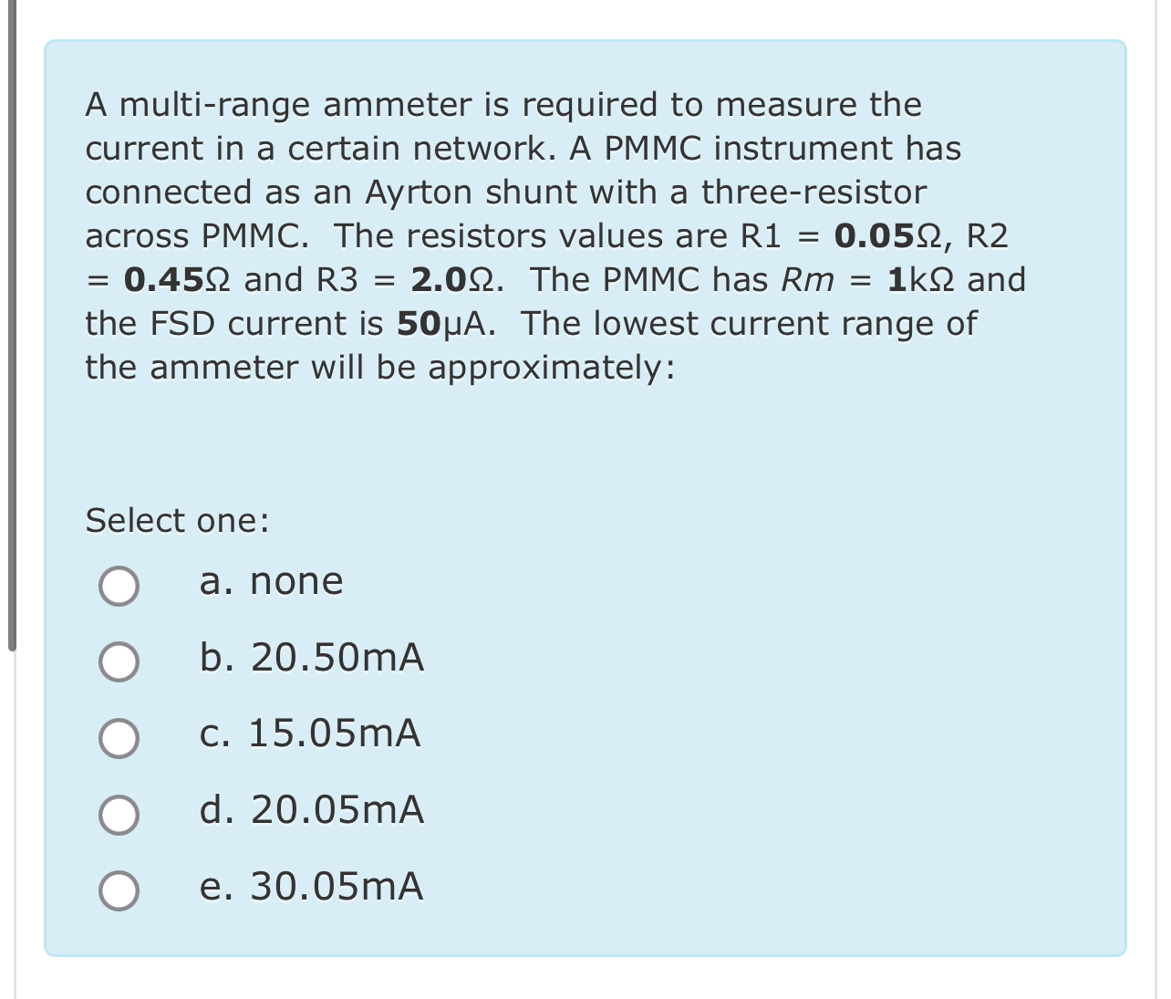 Solved A multi-range ammeter is required to measure the | Chegg.com