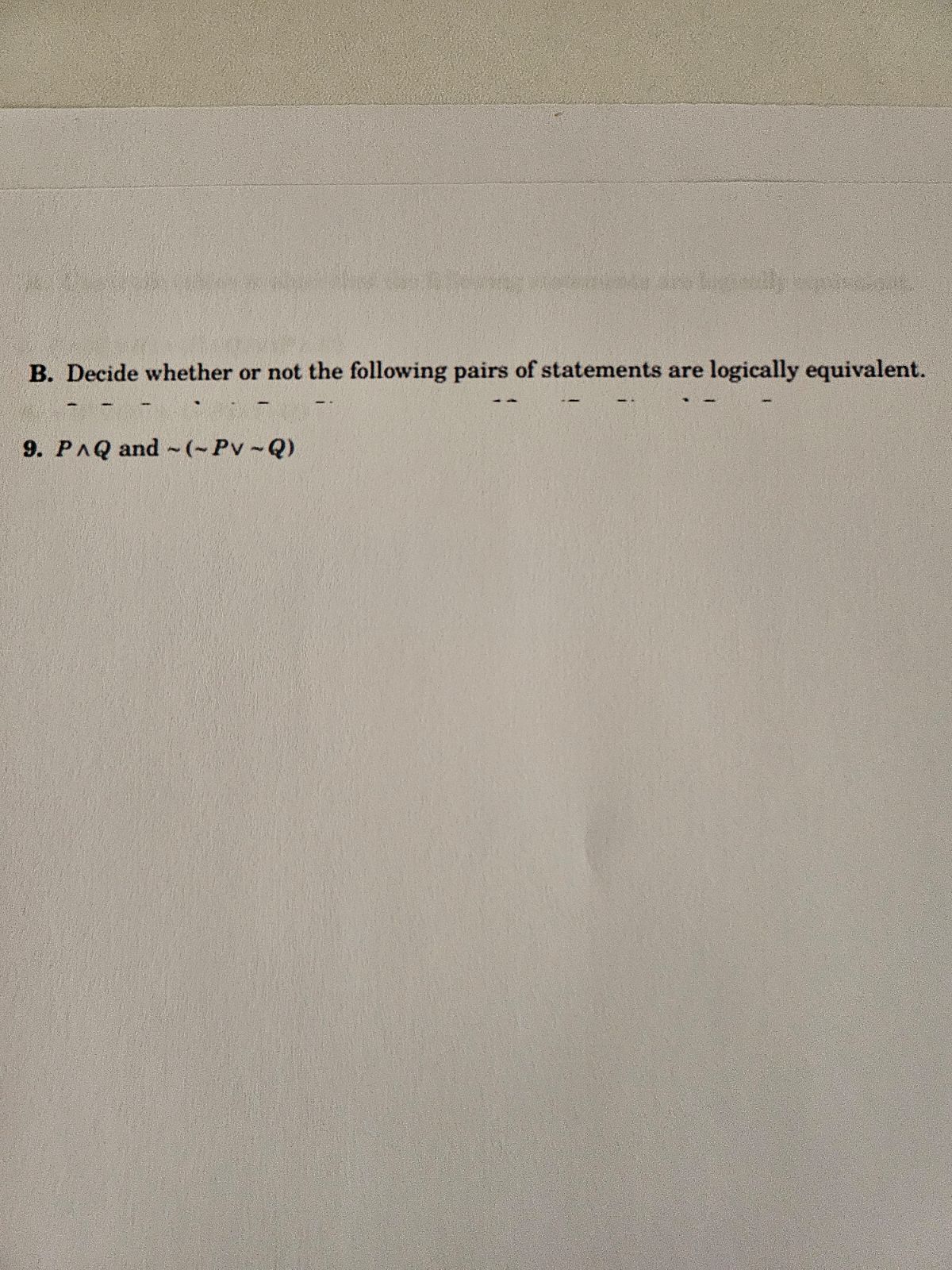 Solved B. ﻿Decide whether or not the following pairs of | Chegg.com