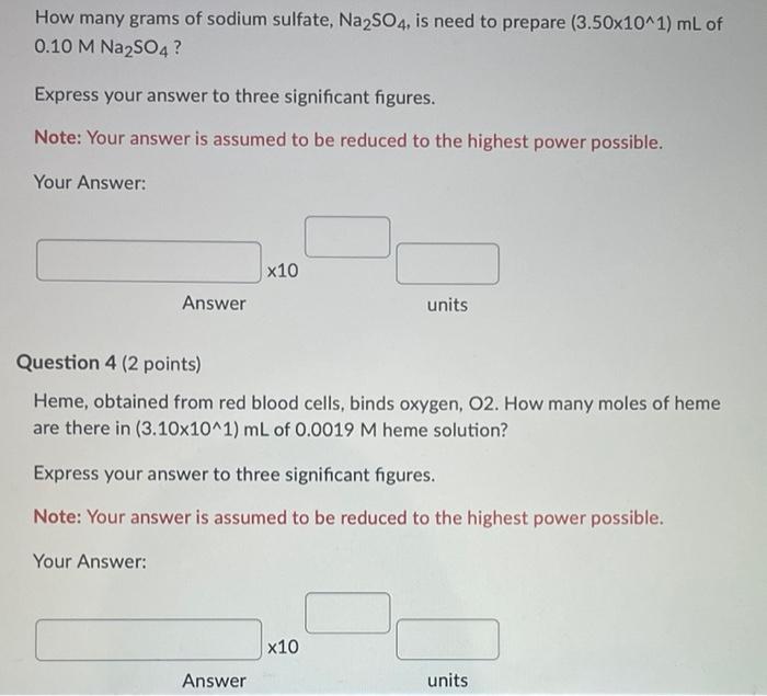 Solved How many grams of sodium sulfate, Na2SO4, is need to | Chegg.com