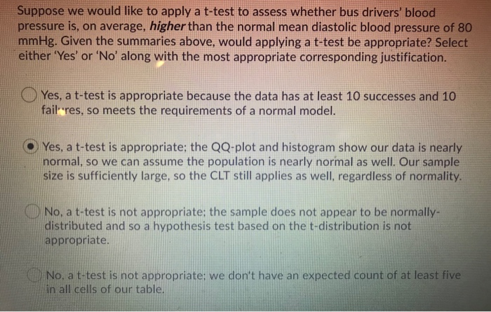 Solved Previous studies have shown that urban bus drivers | Chegg.com