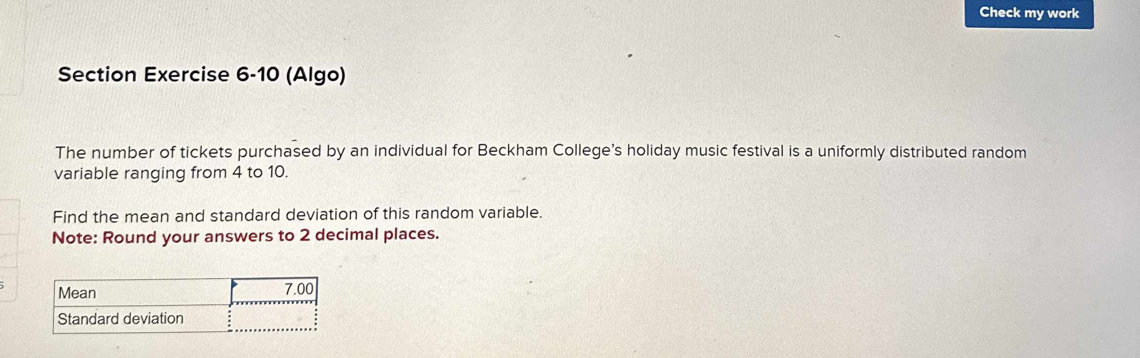 Solved Section Exercise 6-10 (Algo)The number of tickets | Chegg.com