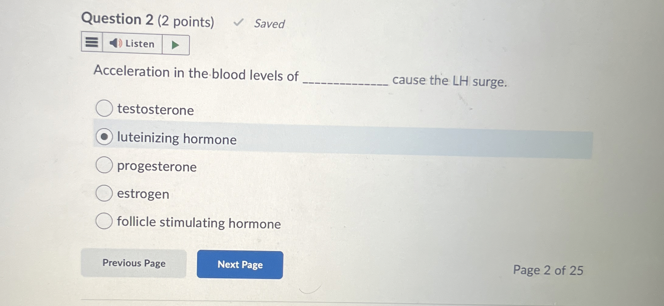 Solved Question 2 (2 ﻿points) ﻿Saved Acceleration in the | Chegg.com