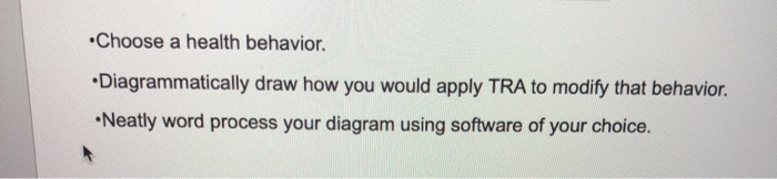 Solved Choose a health behavior. •Diagrammatically draw how | Chegg.com